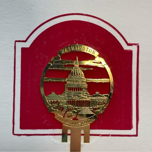 Office | 1987 Nos Capitol Building Bookmark Washington 24kt Gold Finish ...
